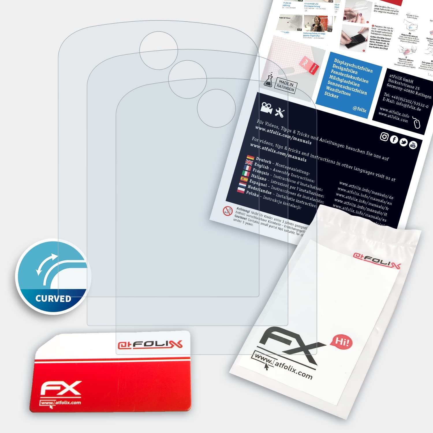 atFoliX Screen Protector compatible with Siemens Gigaset SL400 Protector Film, ultra clear and flexible FX Screen Protection Film (3X)