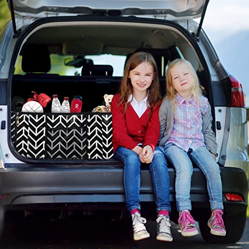 HXR Car Boot Bags 2 Pcs Car Storage Box Auto Supplies Car Trunk Storage Box Foldable Organizer Car Boot Bags (Color : Black)