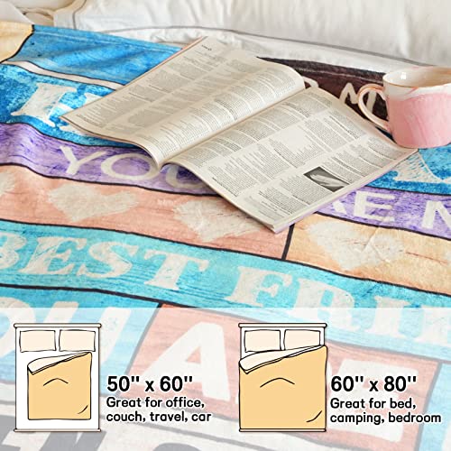 Gifts for Husband from Wife Throw Blanket Anniversary Christmas Personalized Gift for Him, Ultra Soft Fleece Blanket for Couch Travel 60'' x 50''