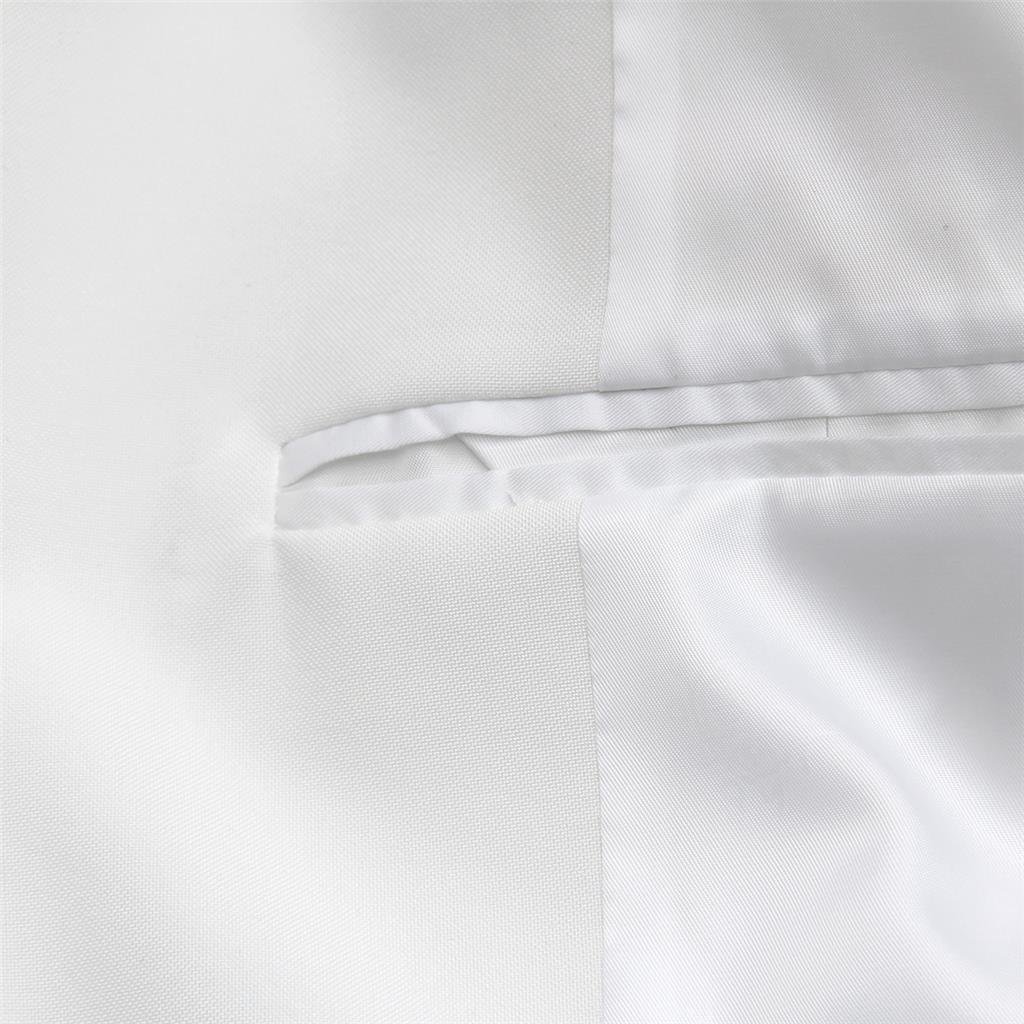 U LOOK UGLY TODAY Men's Party Suit Solid Color Prom Suit for Themed Party Events Clubbing Jacket with Tie Pants White X-Large