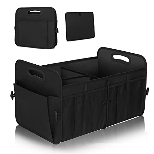 LUVADU ZHJ Trunk Organizers 2 Pcs Car Boot Organiser Large Capacity Foldable Trunk Storage Box Car Accessories Trunk Organizers (Color : A)