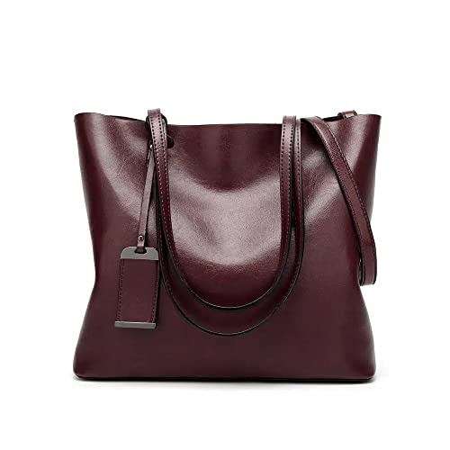 Women Top Handle Satchel Handbags Shoulder Bag Messenger Tote Bag Purse Faux Leather Tote Bag(Coffee)