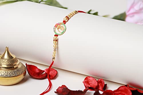 CHERKRAFT Rakhi for Brother Floral Design Rakhi Thread for Men/Boy Raksha Bandhan Bracelet (Design 9, Standard)