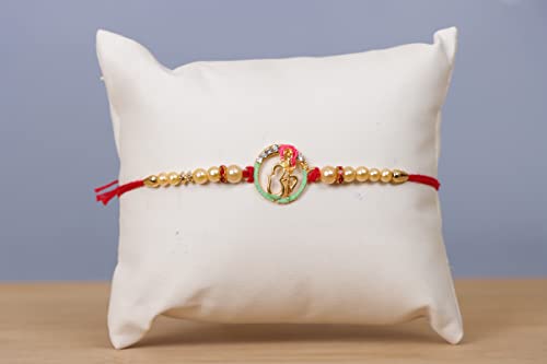 CHERKRAFT Rakhi for Brother Floral Design Rakhi Thread for Men/Boy Raksha Bandhan Bracelet (Design 9, Standard)