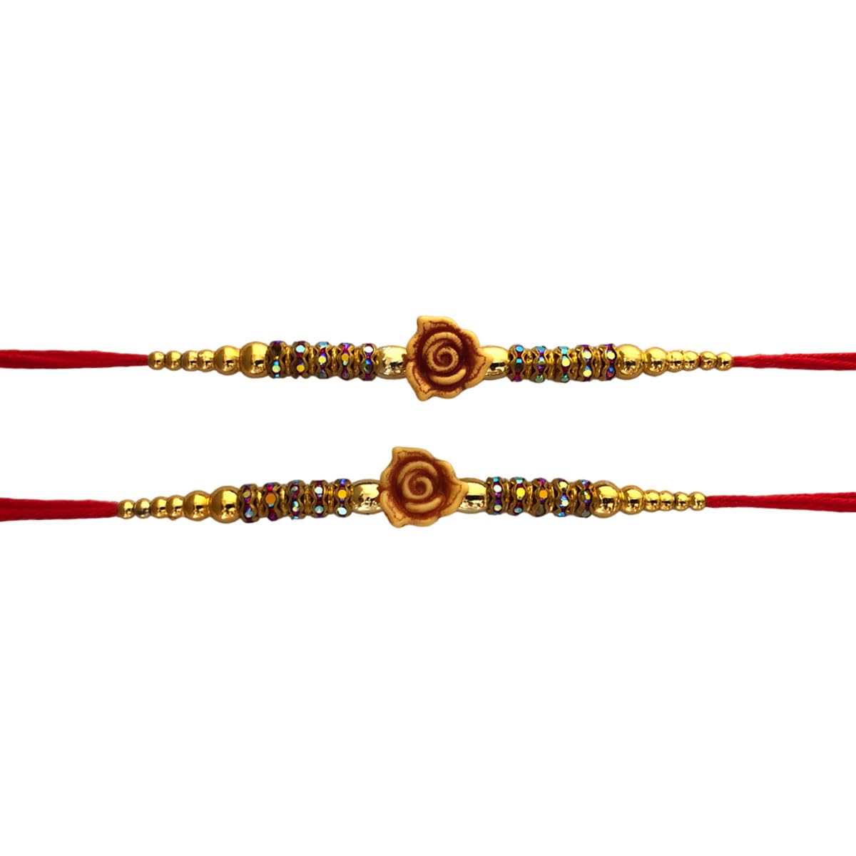 Set of 2 Rakhi Thread, Rakhi for Brother, Raksha Bandha Gift for Your Brother, Rakhi Bracelet for Loving Sibling, Father, Bhabhi, Bhaiya Indian Latest Rakhi for bhai Thread Bracelet