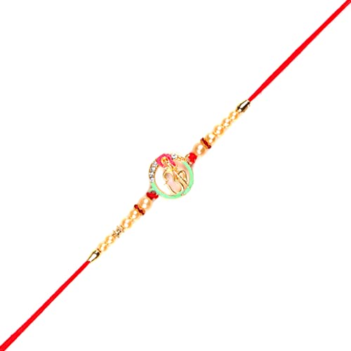 CHERKRAFT Rakhi for Brother Floral Design Rakhi Thread for Men/Boy Raksha Bandhan Bracelet (Design 9, Standard)