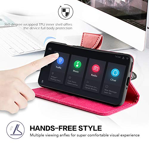for Gigaset GS370 Case, Oxford Leather Wallet Case with Soft TPU Back Cover Magnet Flip Case for Gigaset GS370 Plus (5.7β)