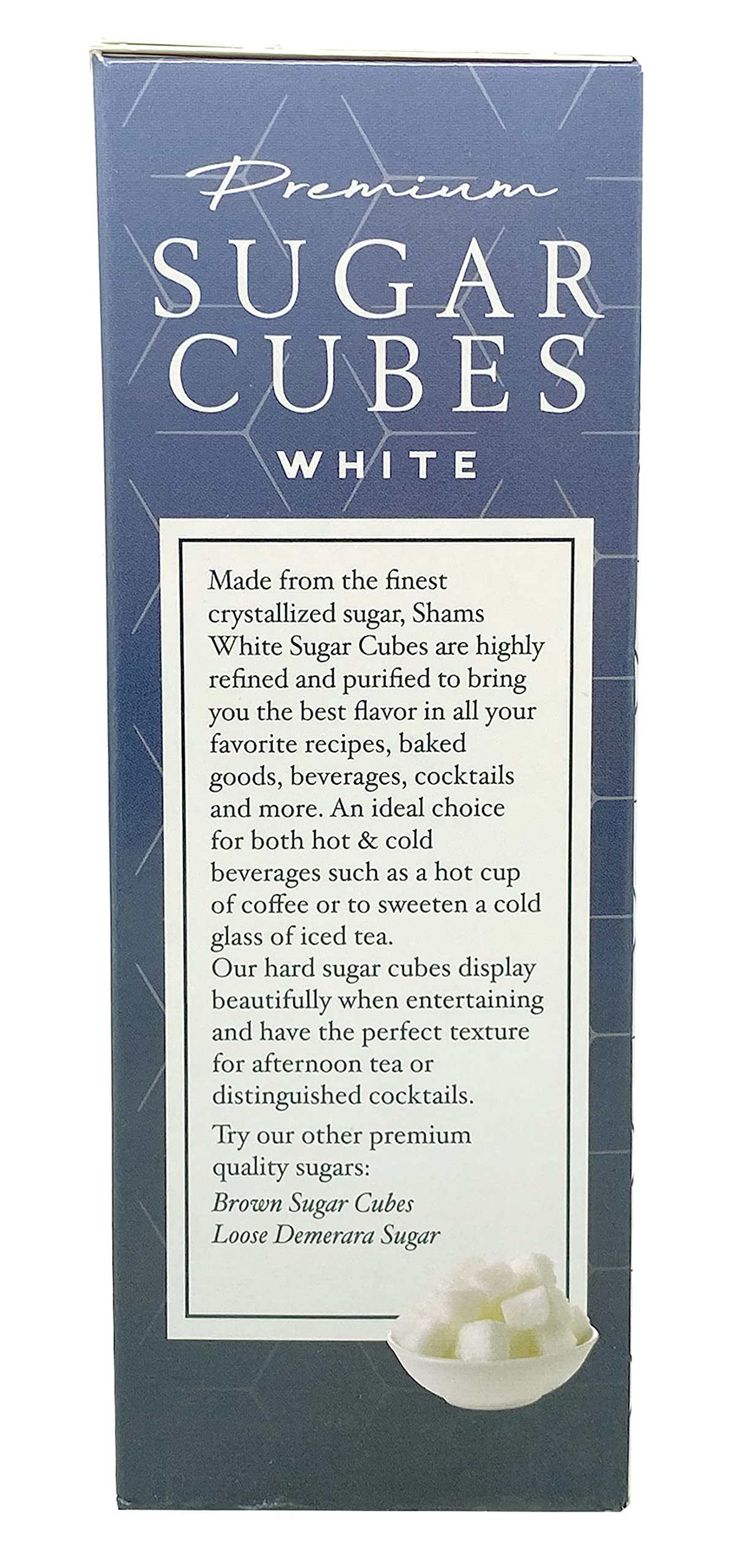 Shams Kosher Sugar Cubes – White Pure Cane Sugar Cubes, Non-GMO, Vegan, Certified Kosher, Sugar Cubes for Coffee, Cocktails, Tea 17.6 Ounce
