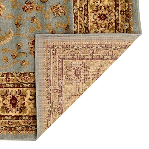 Rugs.com Aditi Collection Rug β 6' x 9' Light Blue Low Rug Perfect for Living Rooms, Large Dining Rooms, Open Floorplans
