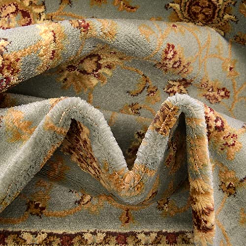 Rugs.com Aditi Collection Rug β 6' x 9' Light Blue Low Rug Perfect for Living Rooms, Large Dining Rooms, Open Floorplans