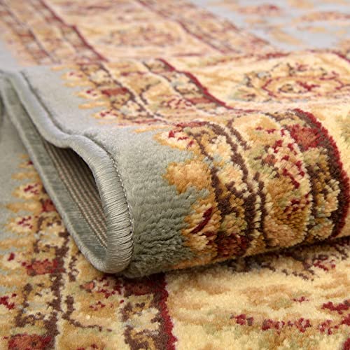 Rugs.com Aditi Collection Rug β 6' x 9' Light Blue Low Rug Perfect for Living Rooms, Large Dining Rooms, Open Floorplans