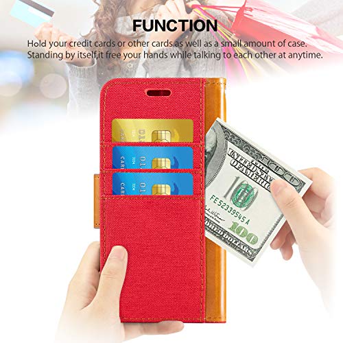 for Gigaset GS100 Case, Oxford Leather Wallet Case with Soft TPU Back Cover Magnet Flip Case for Gigaset GS100 (5.5β)