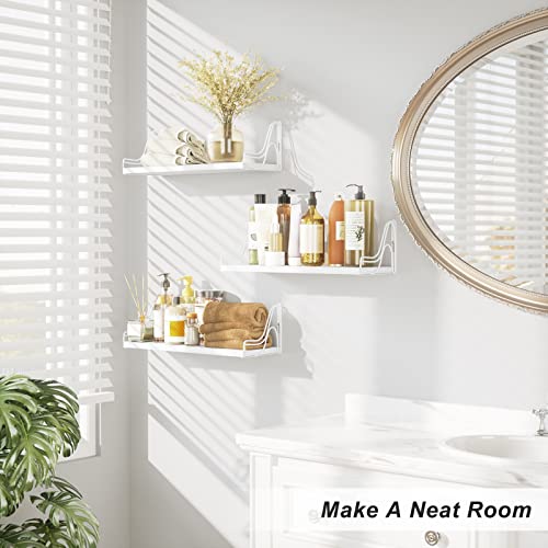 SRIWATANA U Shelves Wall Mounted Set of 3 and Large Floating Shelves Set of 3 (Contains 2 Items)