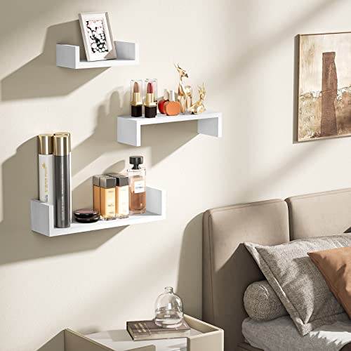SRIWATANA U Shelves Wall Mounted Set of 3 and Large Floating Shelves Set of 3 (Contains 2 Items)