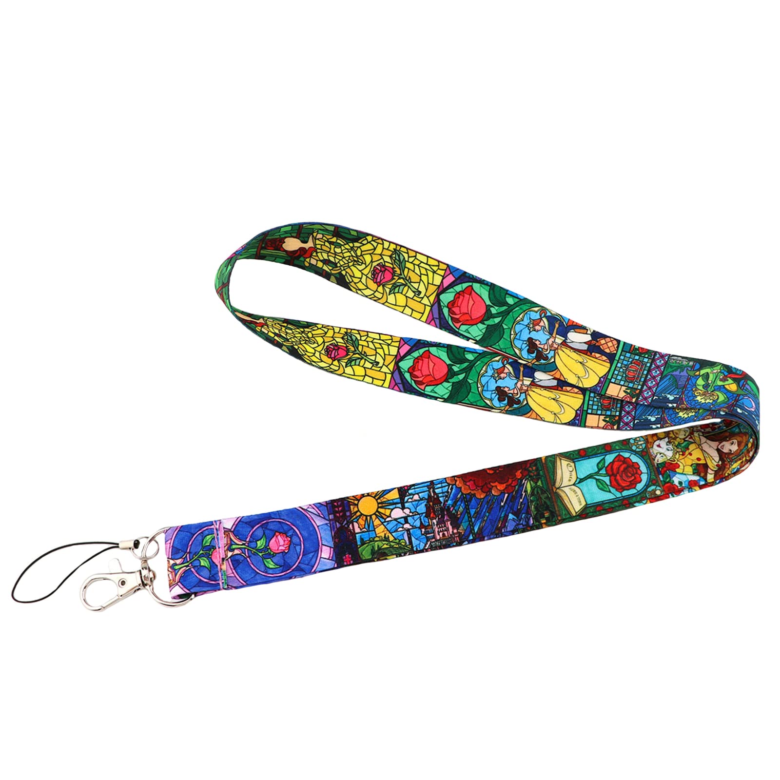 RHXWFDG Cartoon Cute Anime Lanyard Keychain, ID Badges Lanyard, Key Lanyard for ID Card Holder, Cell Phone Case (1)