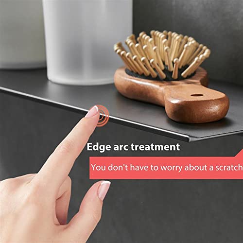 RIIPOO Bathroom Floating Shelf, No-Drill Wall Display Shelf, Storage Organizer Shelf for Bathroom, Living Room, Kitchen
