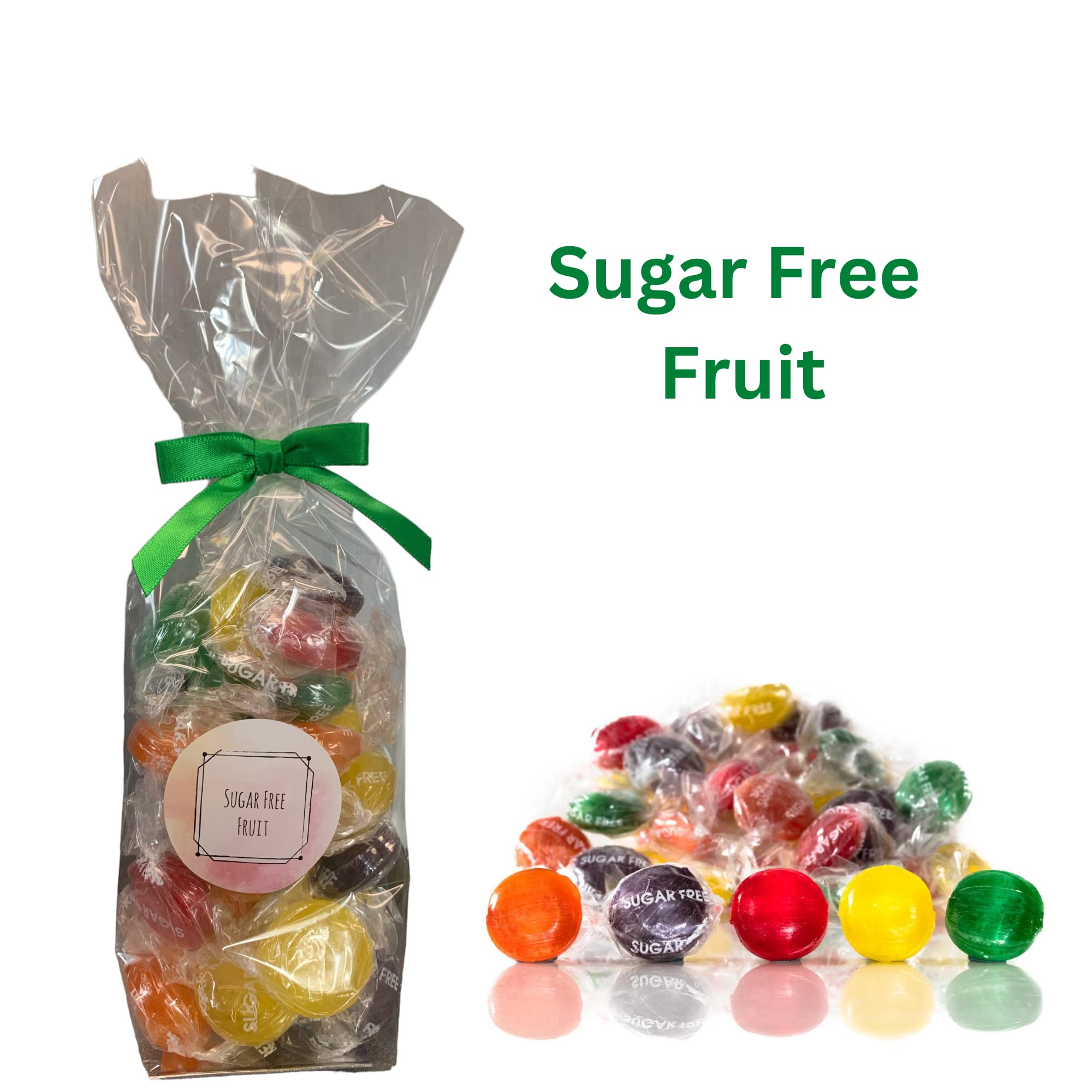 Sugar Free Candy Variety Gift Box – Sugar Free Hard Candy Bulk Candy Individually Wrapped 4 Assorted Flavor Bags
