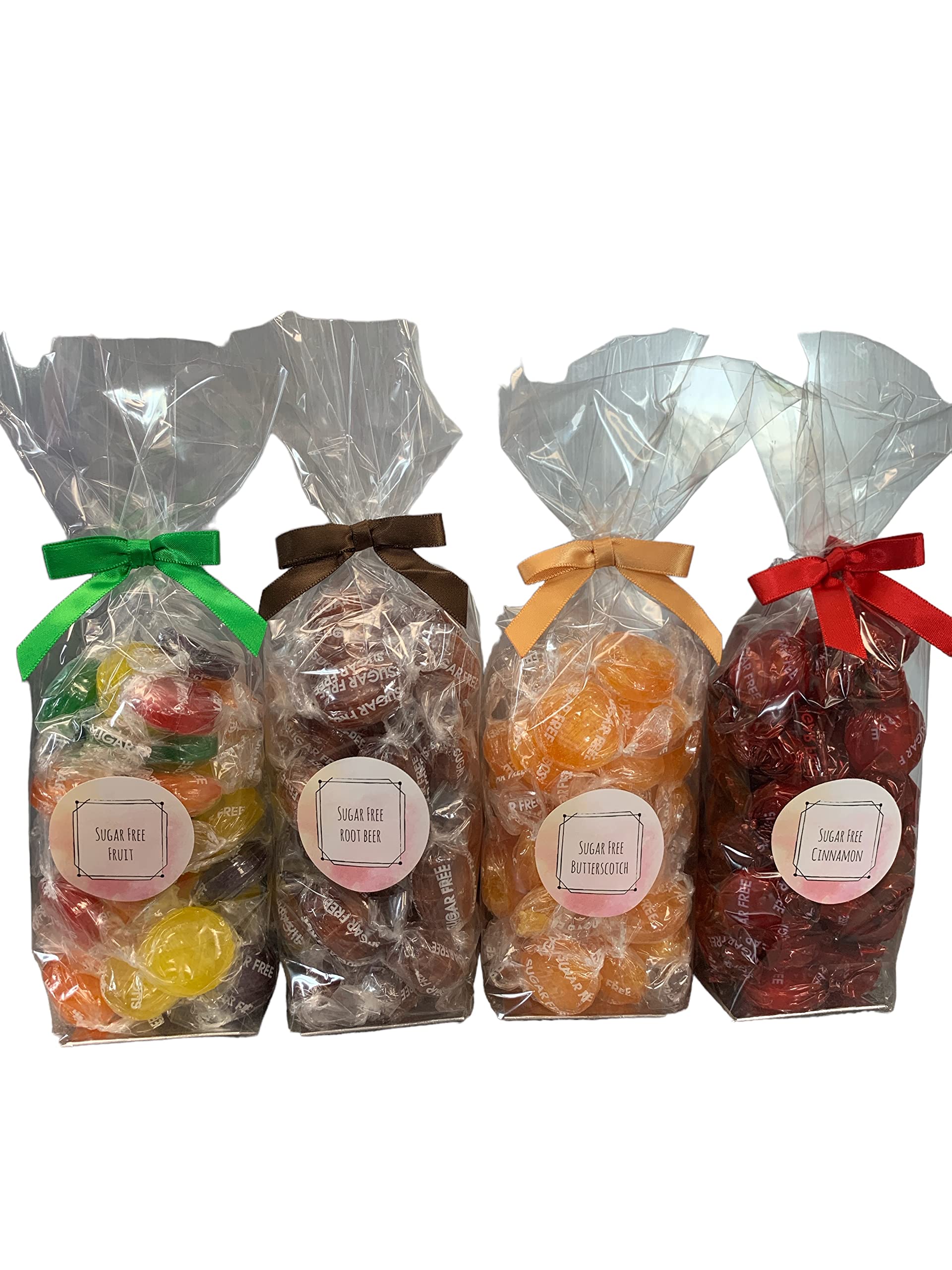 Sugar Free Candy Variety Gift Box – Sugar Free Hard Candy Bulk Candy Individually Wrapped 4 Assorted Flavor Bags