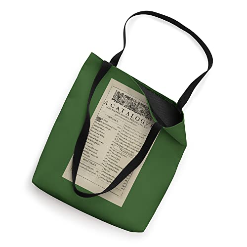 Anniversary Table of Contents Shakespeare First Folio Plays Tote Bag