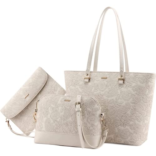Handbags for Women Shoulder Bags Tote Satchel Hobo 3pcs Purse Set