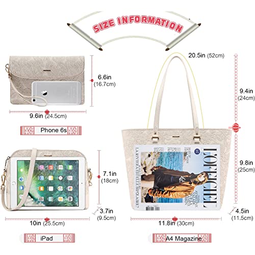 Handbags for Women Shoulder Bags Tote Satchel Hobo 3pcs Purse Set