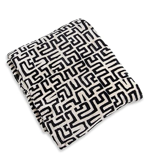 NIKKI CHU Throw Blanket - Soft, Decorative Blankets for Bed or Couch, Cozy Throws for Sofa, Plush Print Fleece Throw, 50" x 70"