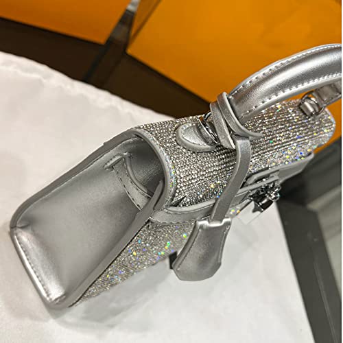 Women's Evening Bag, Rhinestone Top-Handle Bags Clutch Purse for Women Tote Bag Satchel Bag Handbag