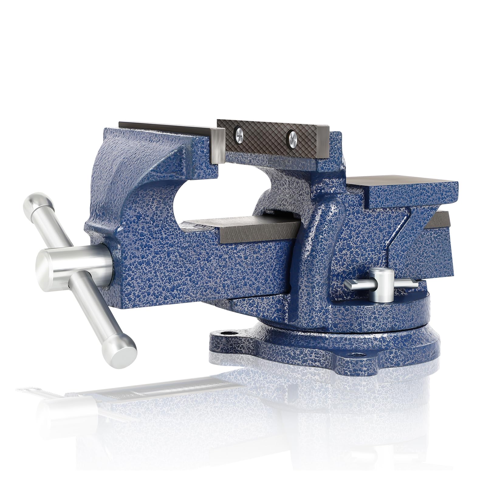 FAHKNS 4" Bench Vise, Workbench Vice Heavy Lock Down Duty Clamps Precision, 4.13" Jaw Width 360° Swivel Base CNC Vise for Woodworking Milling Machine Drill Press