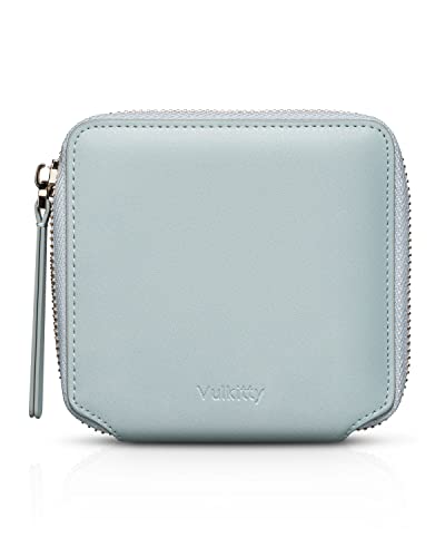 Vulkitty Women Leather Wallet RFID Blocking Bifold Slim Coin Purse Credit Card Holder with Zipper Pocket Case