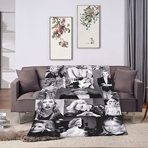Cate Blanchett Collage Blanket Ultra-Soft Micro Fleece Lightweight Warm Throw Blanket Suitable for Bedrooms Sofa and Travel Air Conditioning