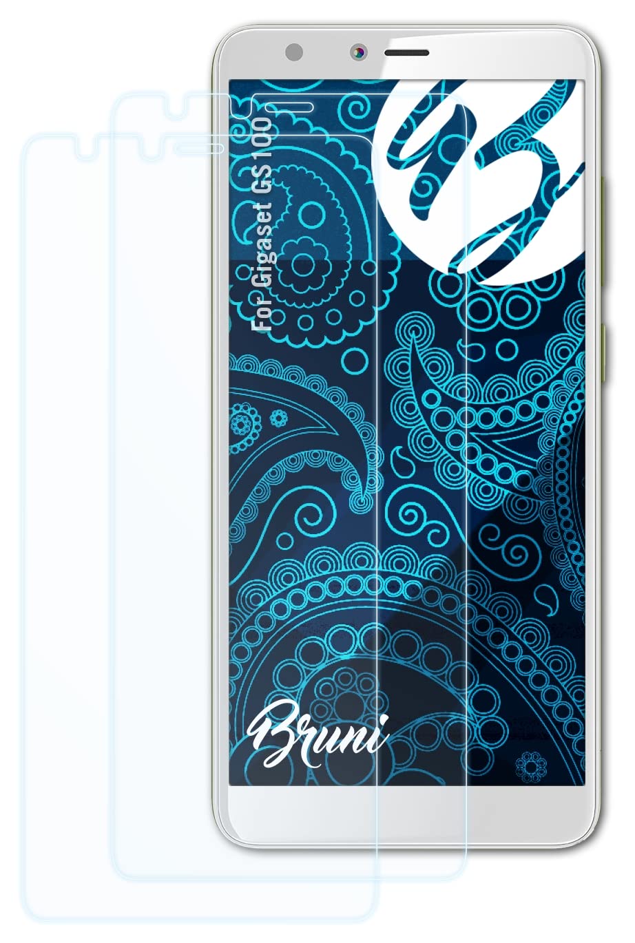 Bruni Screen Protector compatible with Gigaset GS100 Protector Film, crystal clear Protective Film (2X)