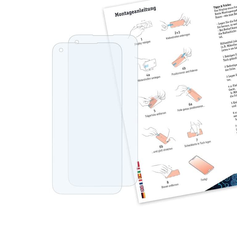 Bruni Screen Protector compatible with Gigaset GX6 Protector Film, crystal clear Protective Film (2X)