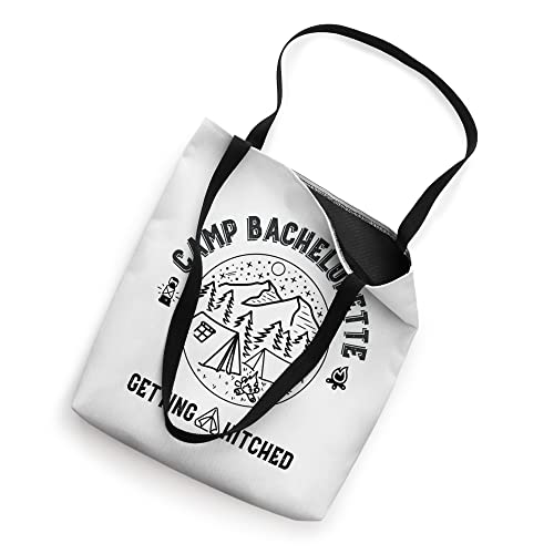 Camp Bachelorette Getting Hitched Bride Party Matching Gift Tote Bag