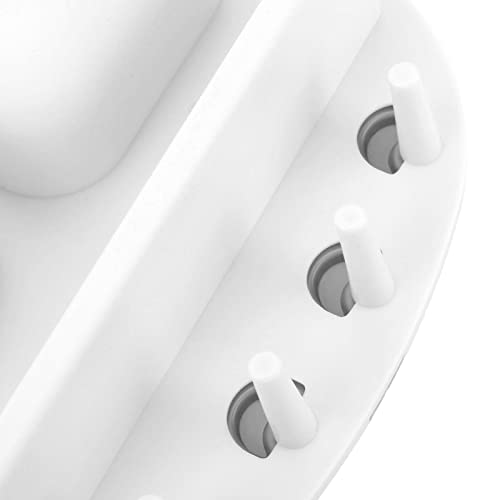Wall Mount Shelf Accessories Organizer Self-Stick Bedside Storage Organizer for Earphone, Cell Phone Next to Bed & Table Dorm(White)