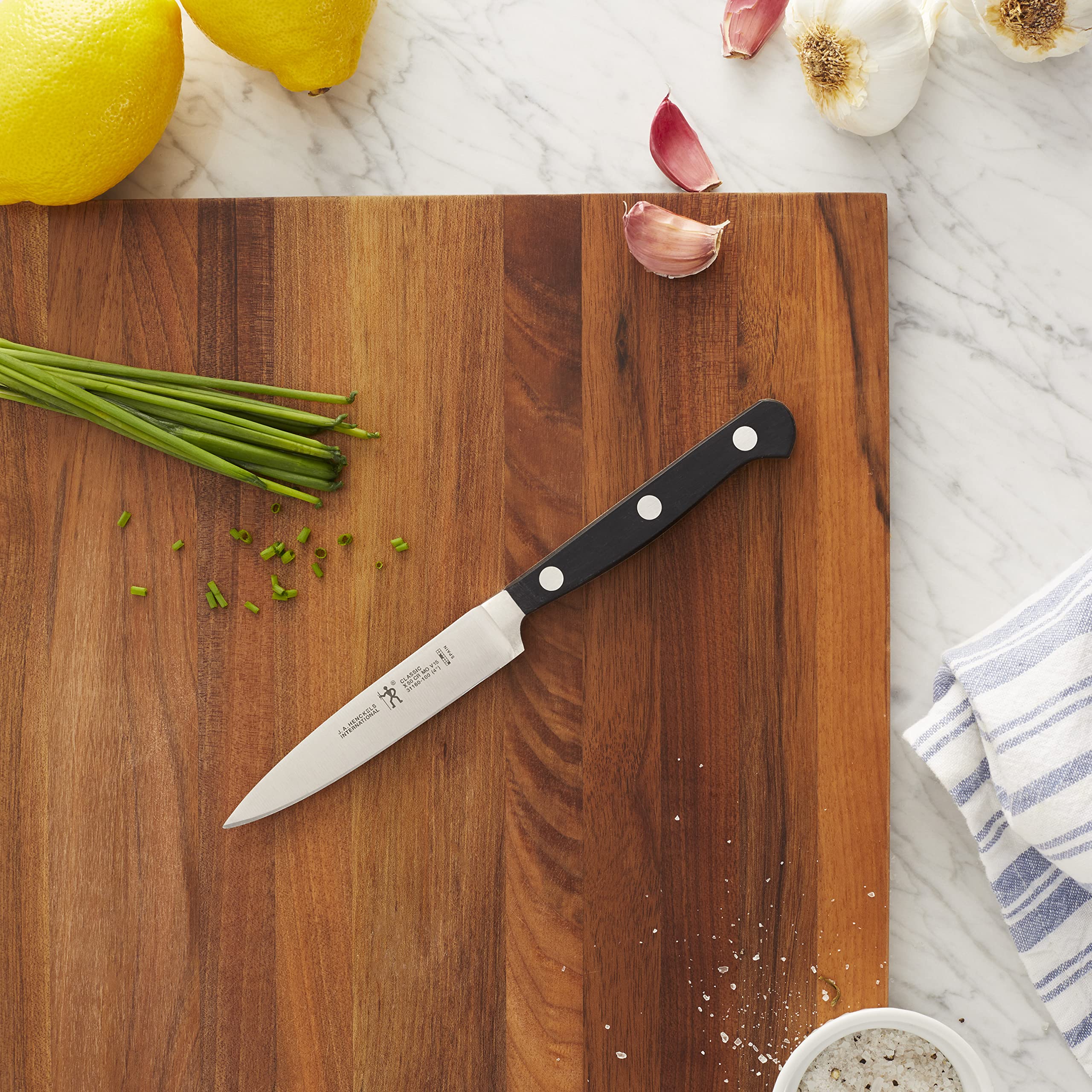 HENCKELS Classic Razor-Sharp 4-inch Paring Knife, German Engineered Informed by 100+ Years of Mastery