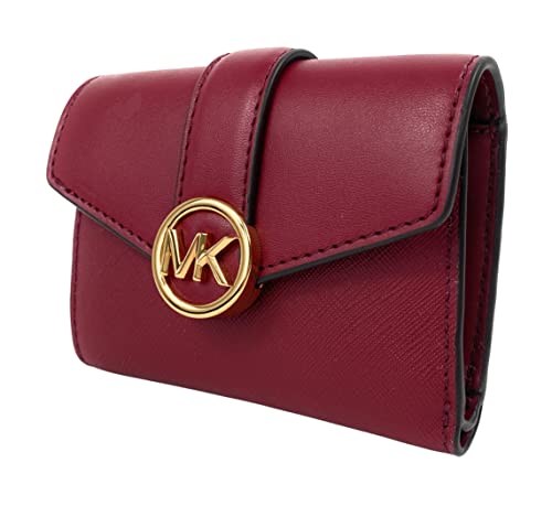Michael Kors Carmen Medium Flap Wallet (Leather, Mulberry)