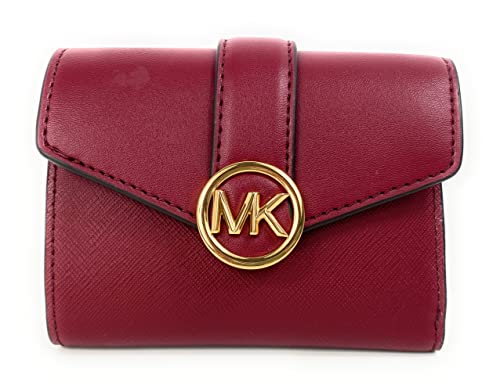 Michael Kors Carmen Medium Flap Wallet (Leather, Mulberry)