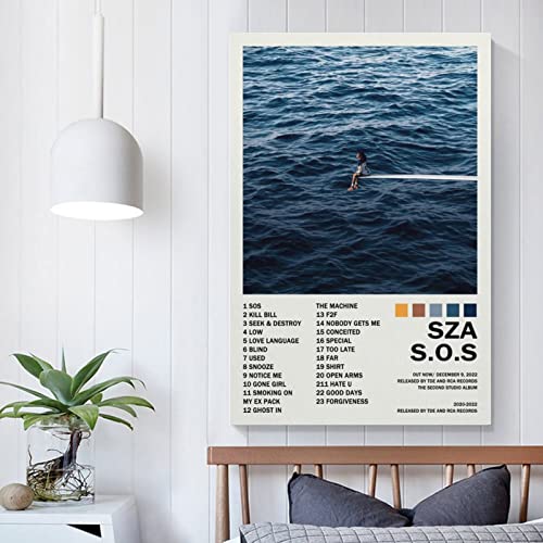 SZA SOS Canvas Poster Bedroom Decoration Landscape Office Valentine's Birthday Gift Unframe-style12x18inch(30x45cm)