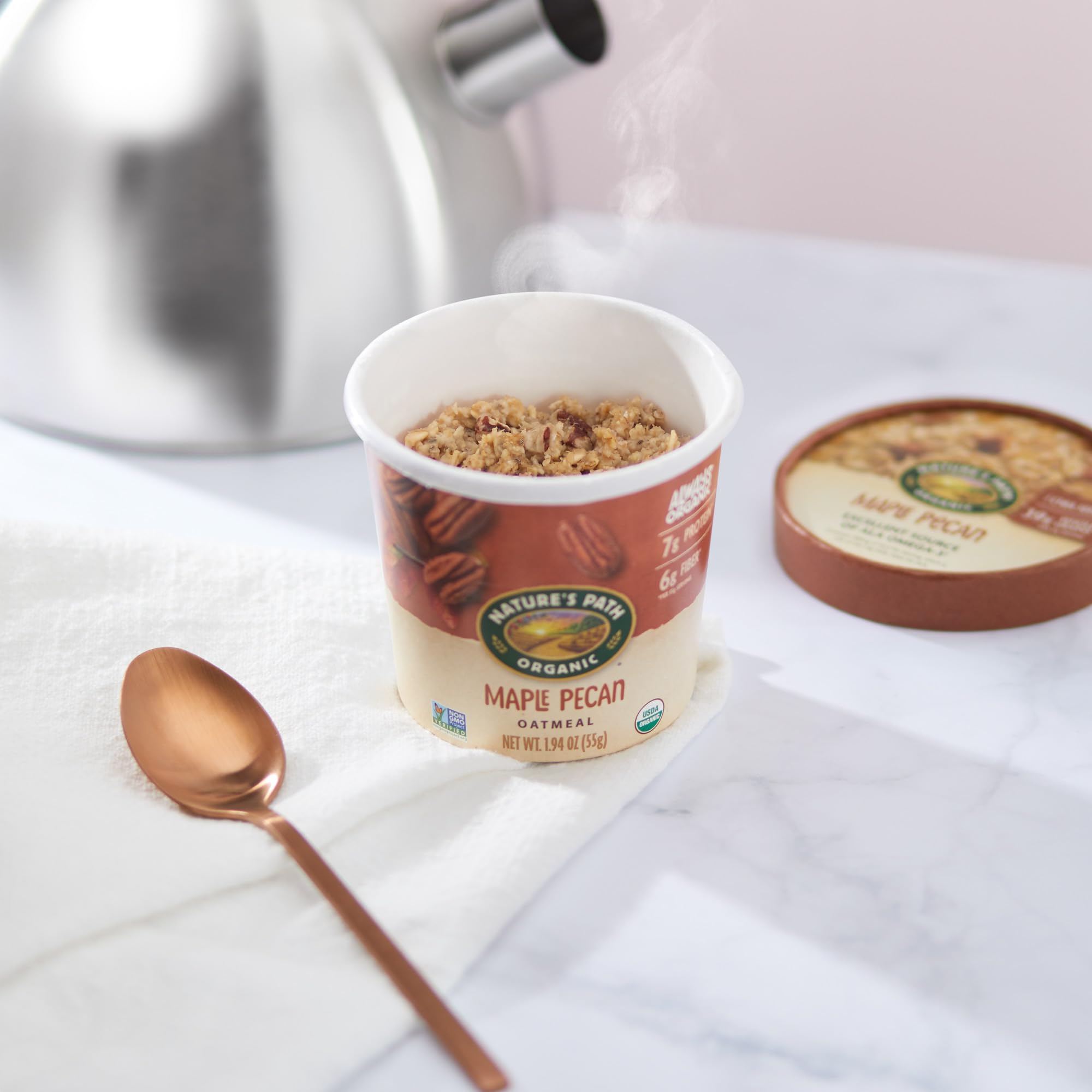 Nature's Path Organic Maple Pecan Oatmeal, 2 oz (Pack of 12), Non-GMO