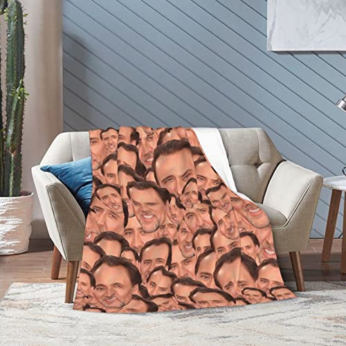 Funny Blanket Super Soft and Thick Four Seasons Anti-Pilling Flannel Throw Blanket Suitable for Sofa Car Bed Camping Adult Kids Keep Warm,50"X40"