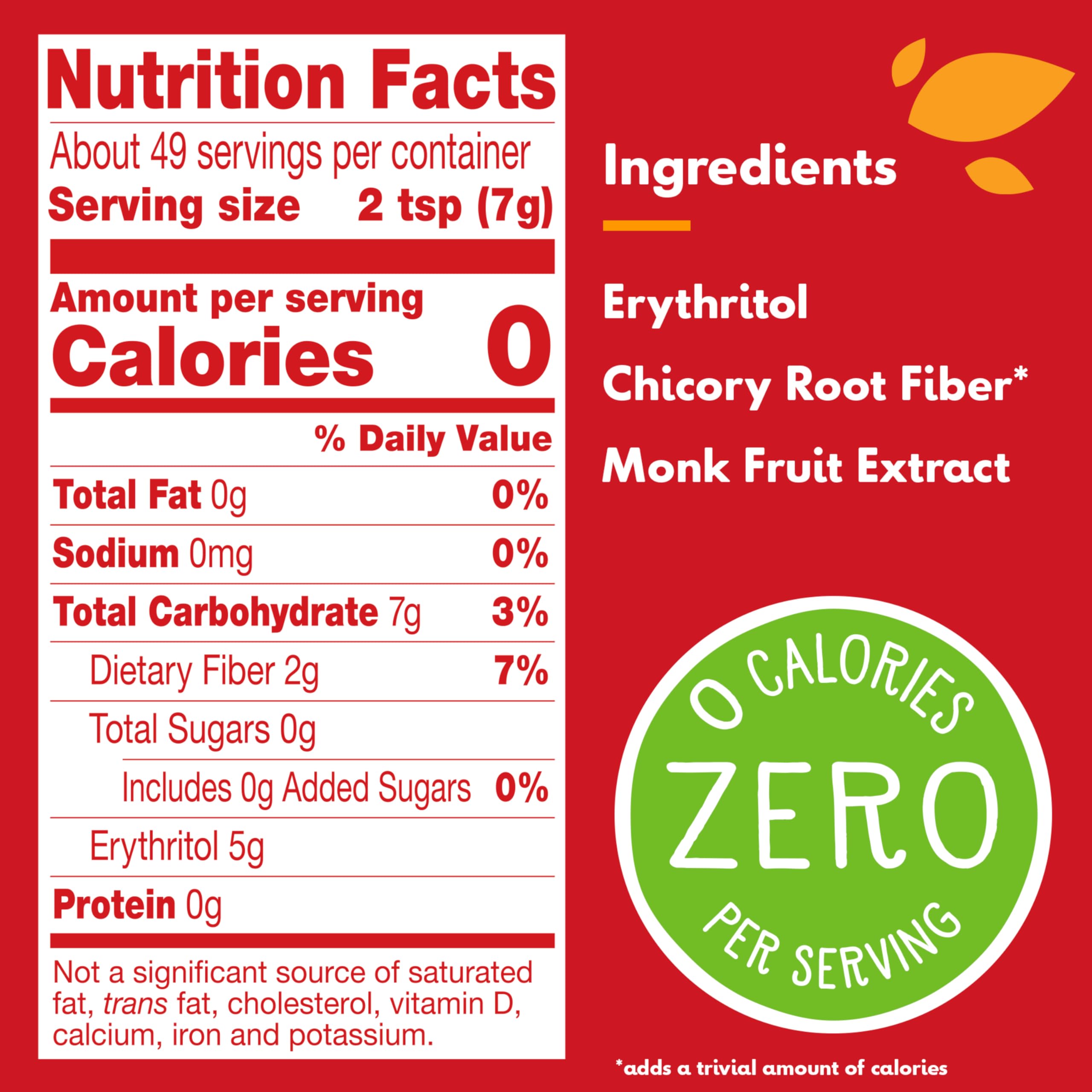 Truvia Sweet Complete Granulated All-Purpose Calorie-Free Sweetener from the Monk Fruit, 12 oz Monkfruit Bag (Pack of 1)