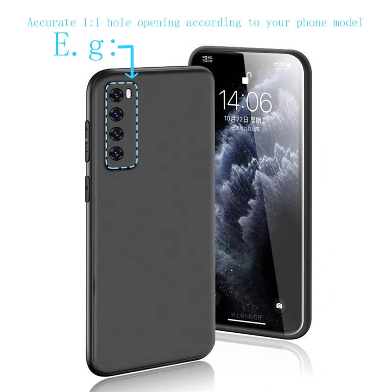 4 Pack Ikiiqii Cover for Gigaset GS5 Lite (6.30") case Shell Soft Silicone TPU Black Phone Protective Cases + 9H Hardness HD Tempered Glass Screen Protector Film Protection