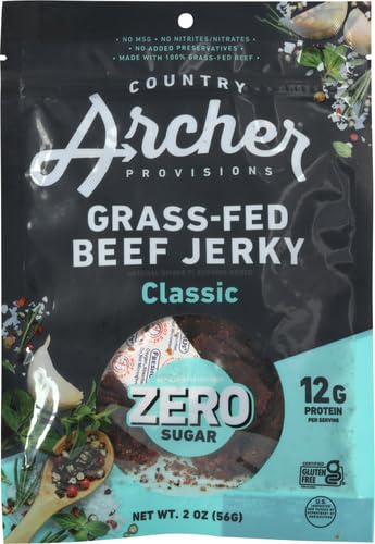 COUNTRY ARCHER Classic Grass Fed Beef Jerky, 2 OZ