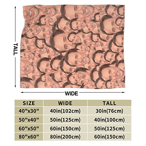 Funny Blanket Super Soft and Thick Four Seasons Anti-Pilling Flannel Throw Blanket Suitable for Sofa Car Bed Camping Adult Kids Keep Warm,50"X40"
