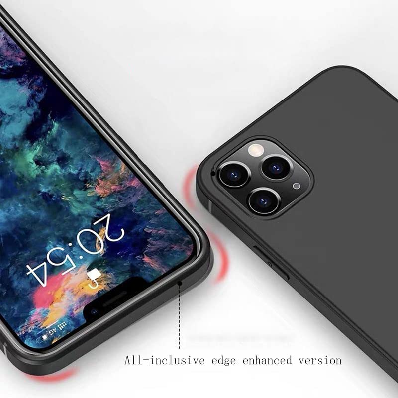 4 Pack Ikiiqii Cover for Gigaset GS5 Lite (6.30") case Shell Soft Silicone TPU Black Phone Protective Cases + 9H Hardness HD Tempered Glass Screen Protector Film Protection
