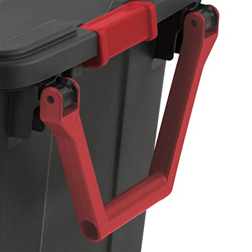 Storage Bins 40 Gallon Heavy-Duty Plastic Storage Bins, 2 Pack Container Totes with Durable Lid and Secure Latching Buckles, Stackable, Tough Storage Containers for Garage and Metal Rack Organizing