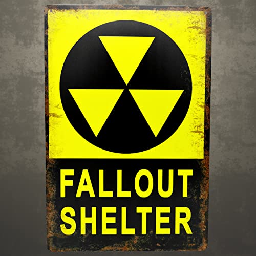 Fallout Shelter Man Cave Decor Accessories Game Room Mancave Decorations Fallout Merchandise Metal Sign 8x12" Inches