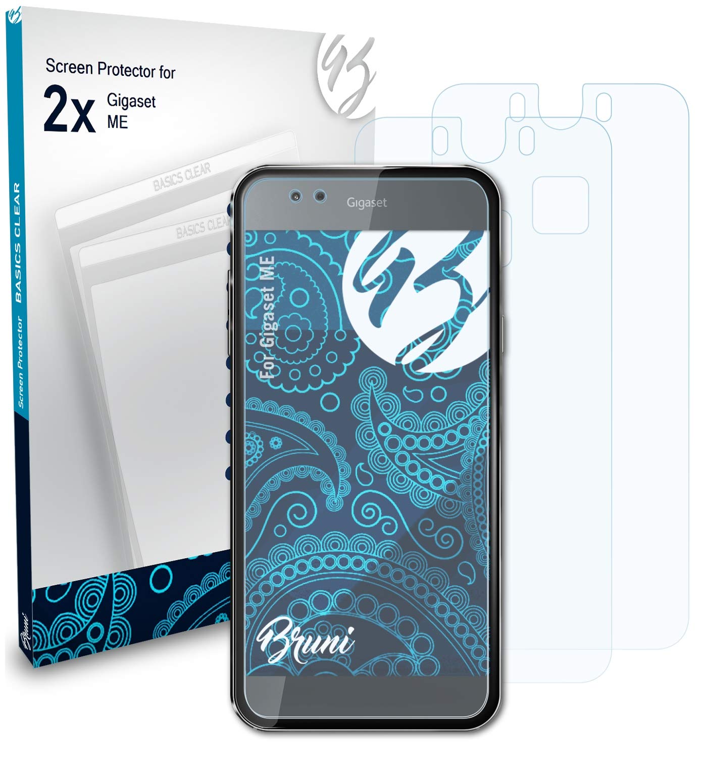 Bruni Screen Protector compatible with Gigaset ME Protector Film, crystal clear Protective Film (Set of 2)