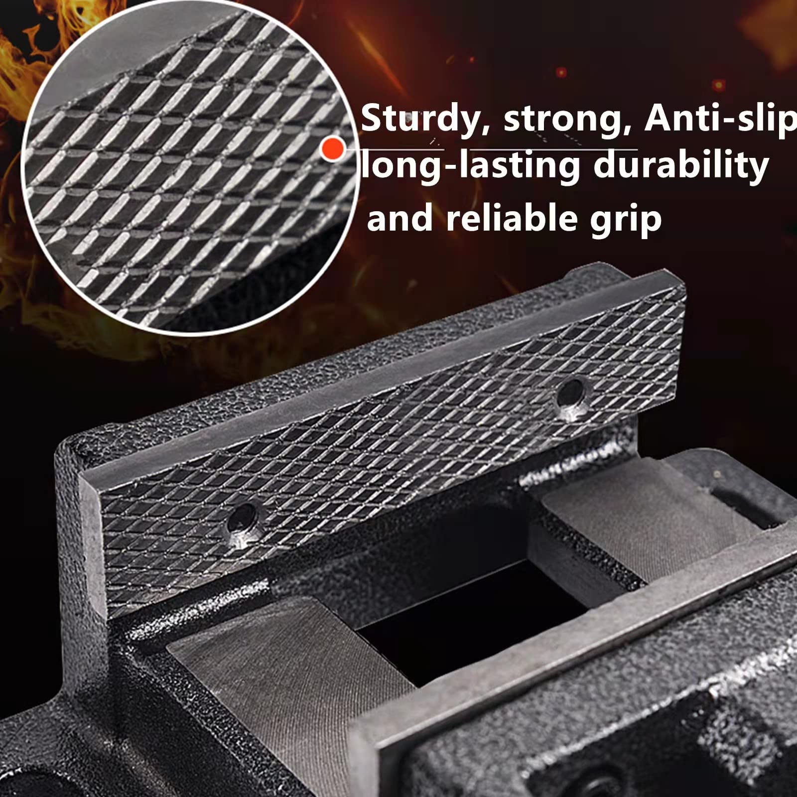 Drill Press Vise, Quick Release Bench Vise 5'', Heavy Duty Drill Press Vice Clamp- 5.12" Jaw Opening, 4.84" Jaw Width - Vice for Woodwork, Low Profile Drill Press, Benchtop, Milling Machine,etc