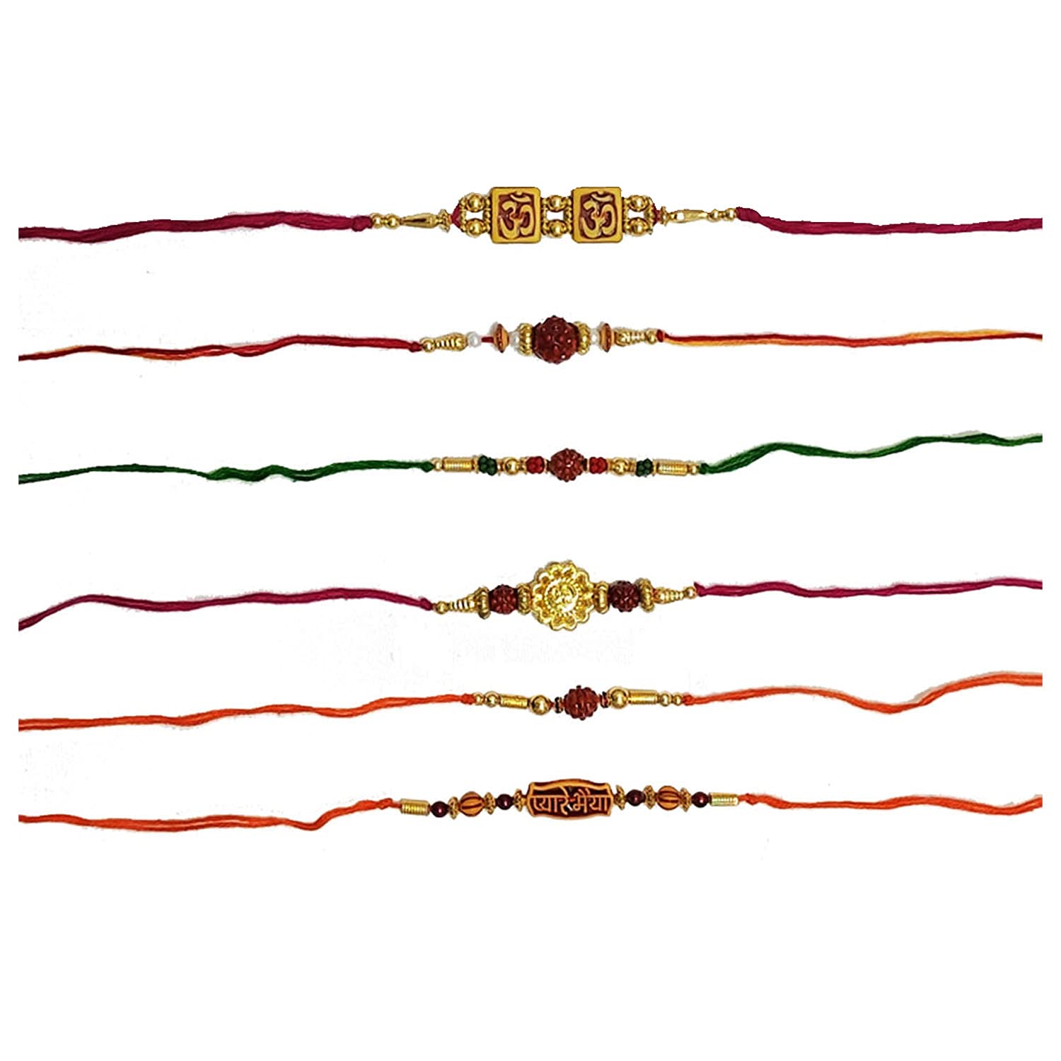 Belexy 12 Rakhi Set for Brother, Sister, Bhaiya, Bhabhi, Multiple Design, Raksha Bandhan Gift, Vary Color - Pack of 12